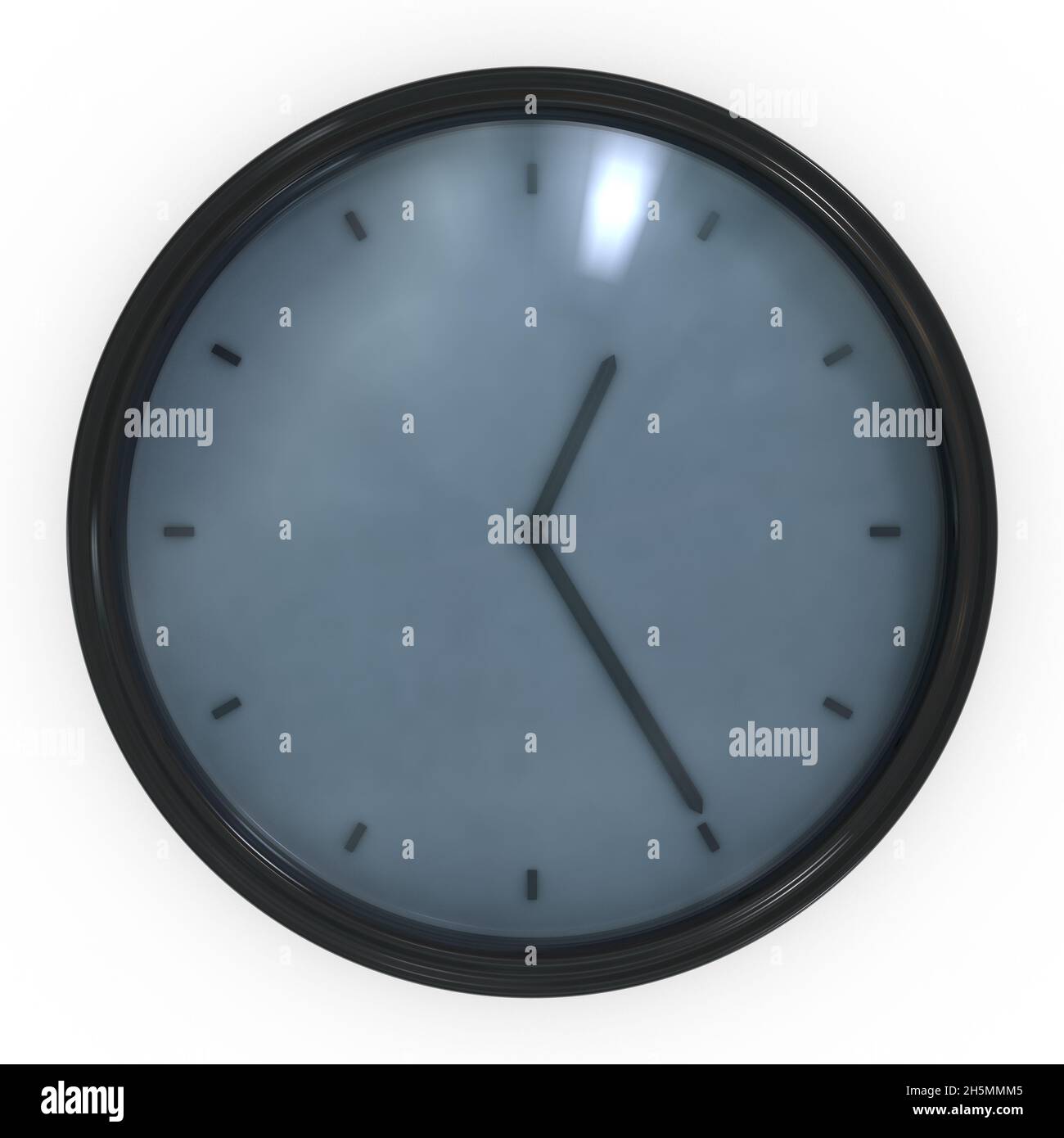 3D render of a simple round clock with no numbers on an isolated white ...