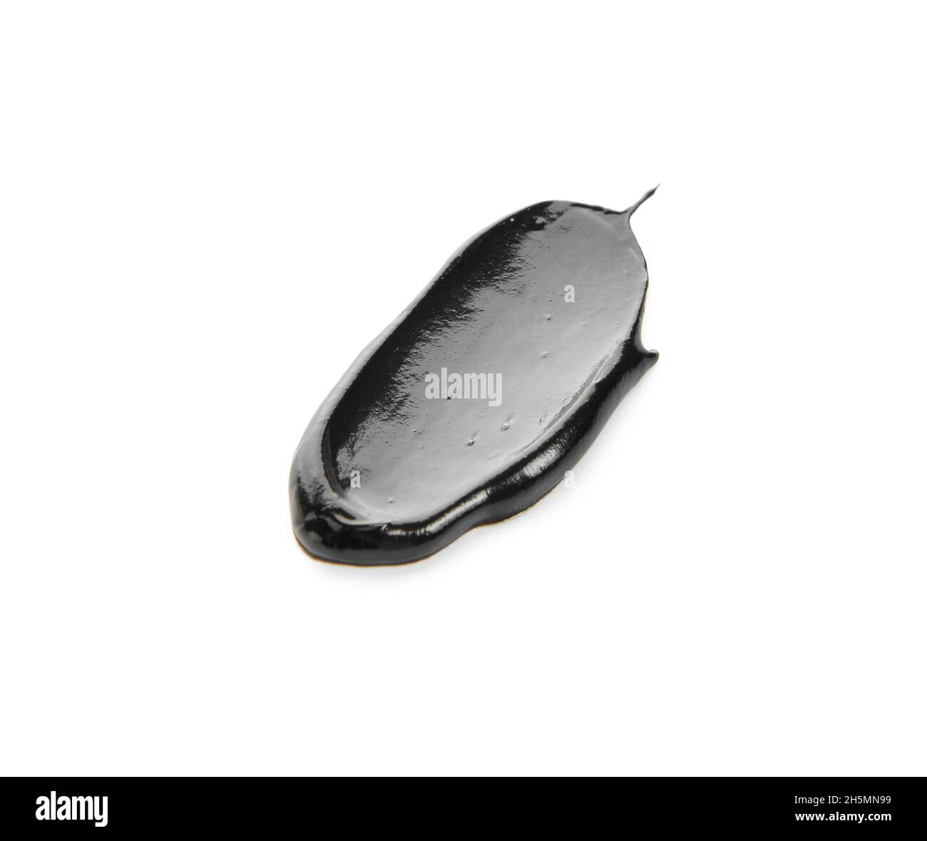 Black toothpaste with activated carbon on white background Stock Photo ...