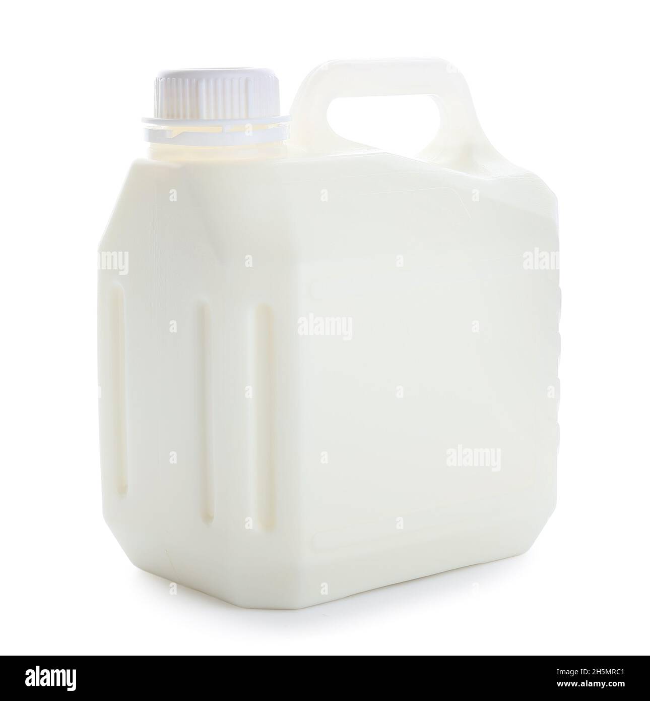 Gallon bottle of milk on white background Stock Photo - Alamy