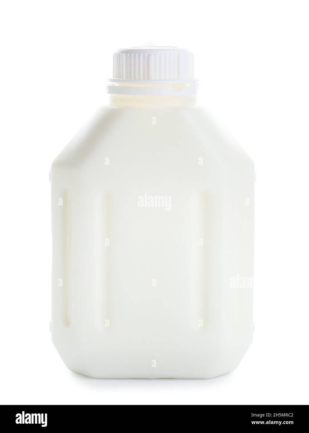 Gallon bottle of milk on white background Stock Photo - Alamy