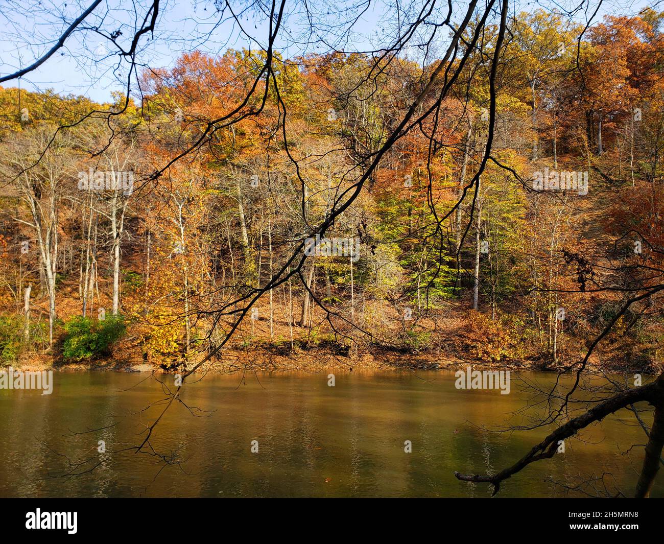 Highbanks Metro park, River Bluff Area, in Autumn, Columbus, Ohio Stock ...