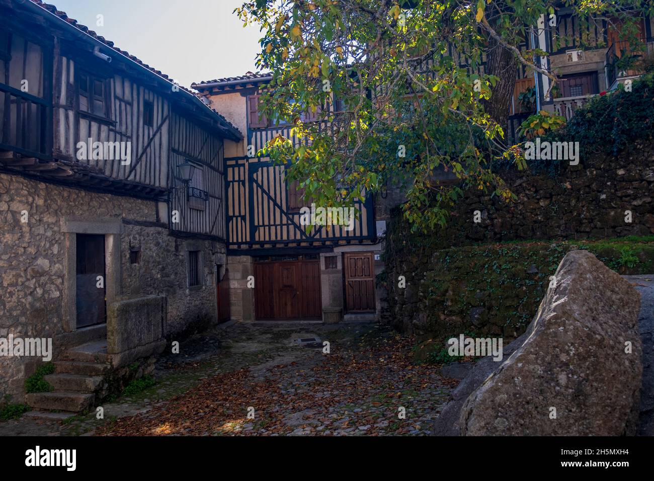 Plaza Mayor. La Alberca. Salamanca. Spain Stock Photo - Alamy