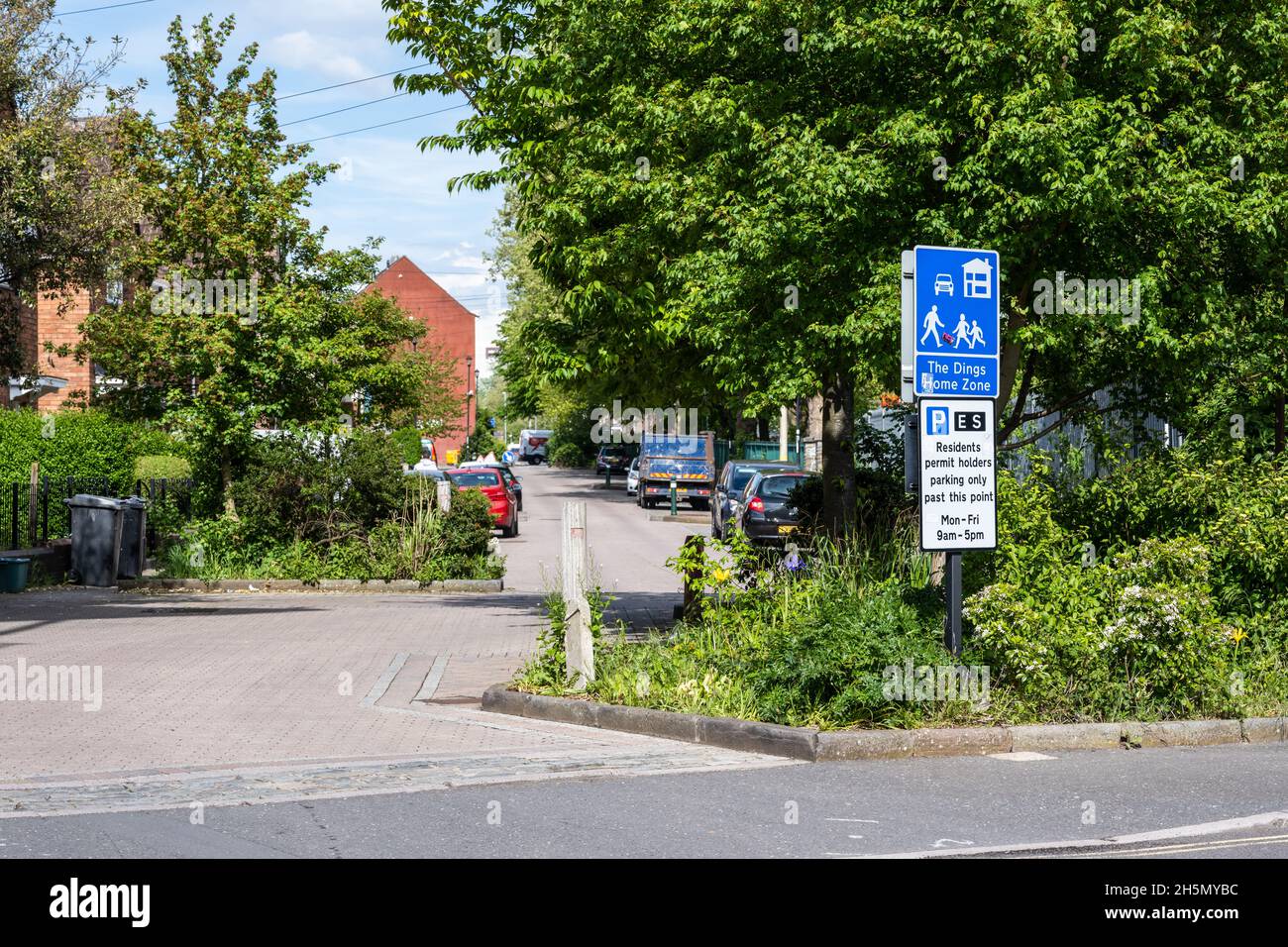 The Dings "home zone", a residential neighbourhood of houses and ...