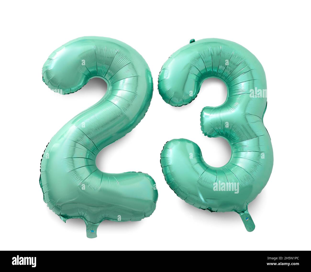 Figure 23 made of color balloons on white background Stock Photo - Alamy