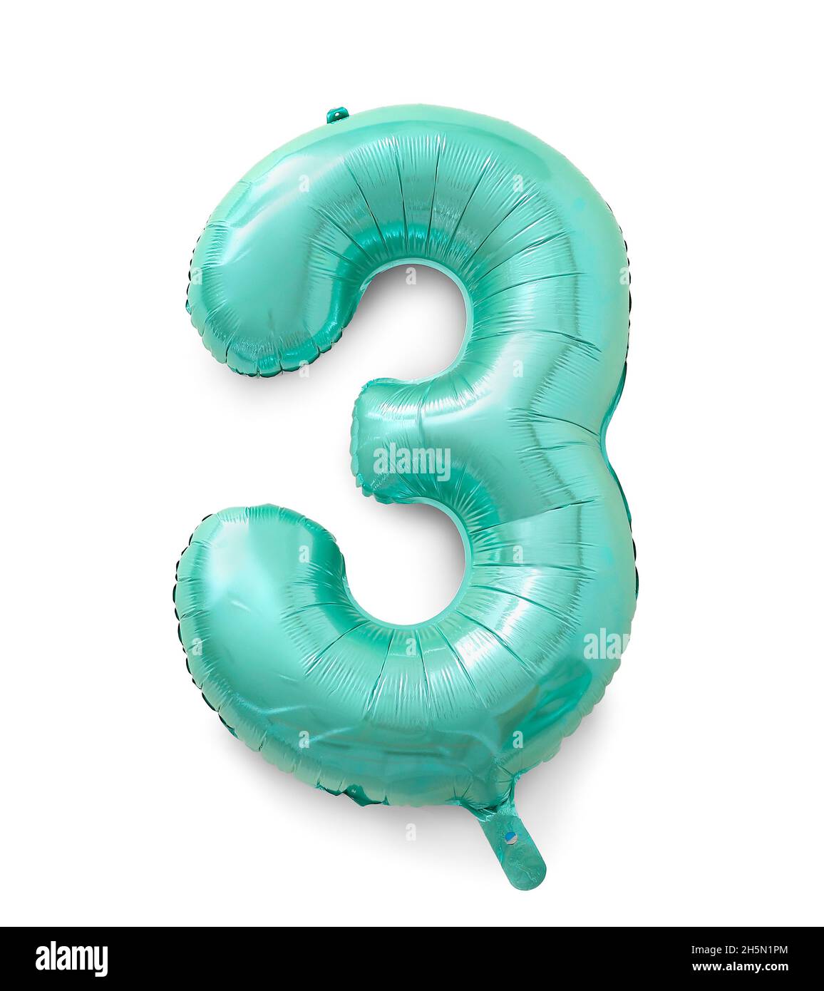 Color balloon in shape of figure 3 on white background Stock Photo - Alamy