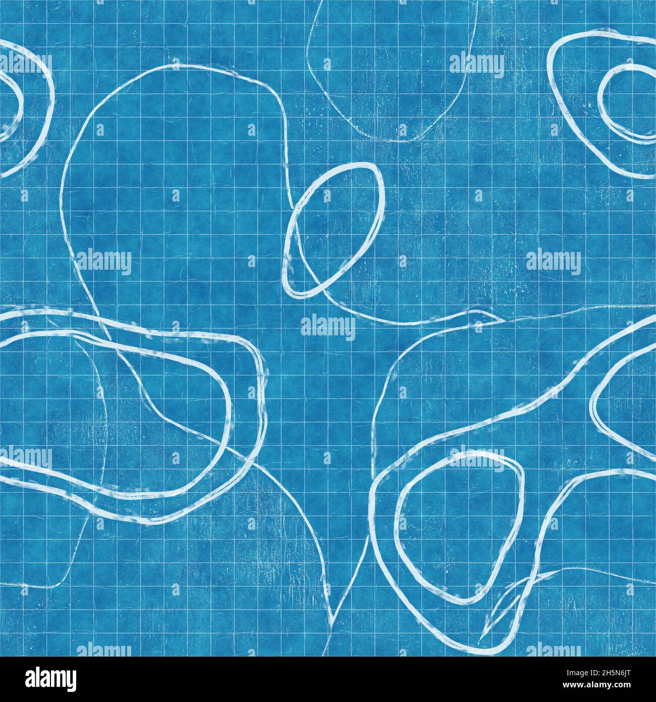 Seamless bright blue blueprint pattern for textile and print Stock ...