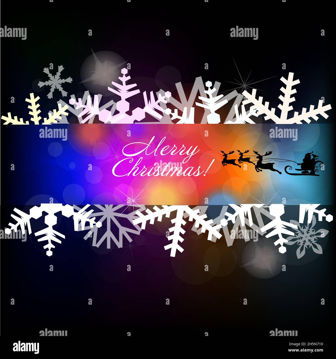 Multi-colored background with snowflakes. Merry Christmas Vector ...