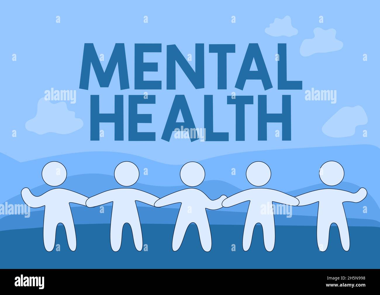 Handwriting text Mental Health. Word for persons condition regard to ...