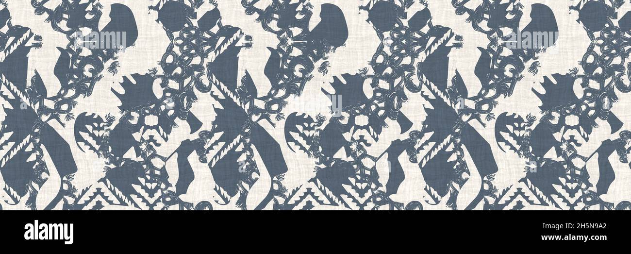 Seamless two tone hand drawn brushed effect pattern border swatch Stock ...