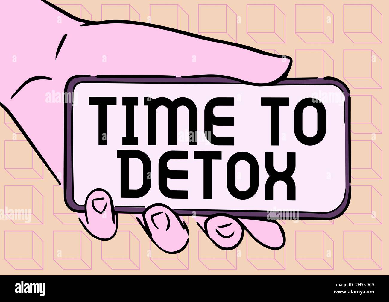 Hand writing sign Time To Detox. Conceptual photo when you purify your ...