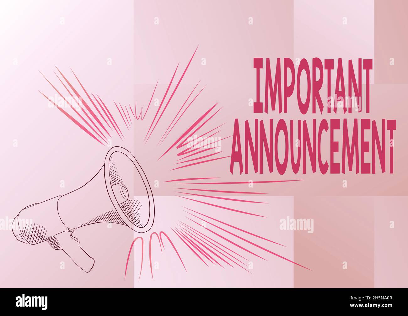 Conceptual display Important Announcement. Conceptual photo spoken ...