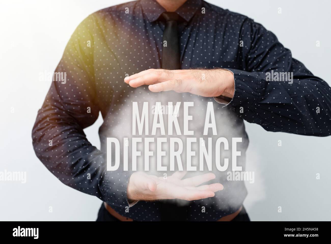 Inspiration showing sign Make A Difference. Word Written on have ...