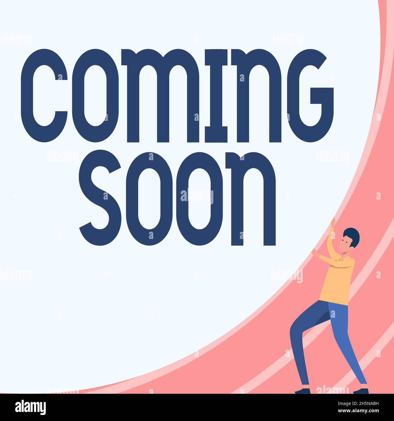 Handwriting text Coming Soon. Word for event or action that will happen ...