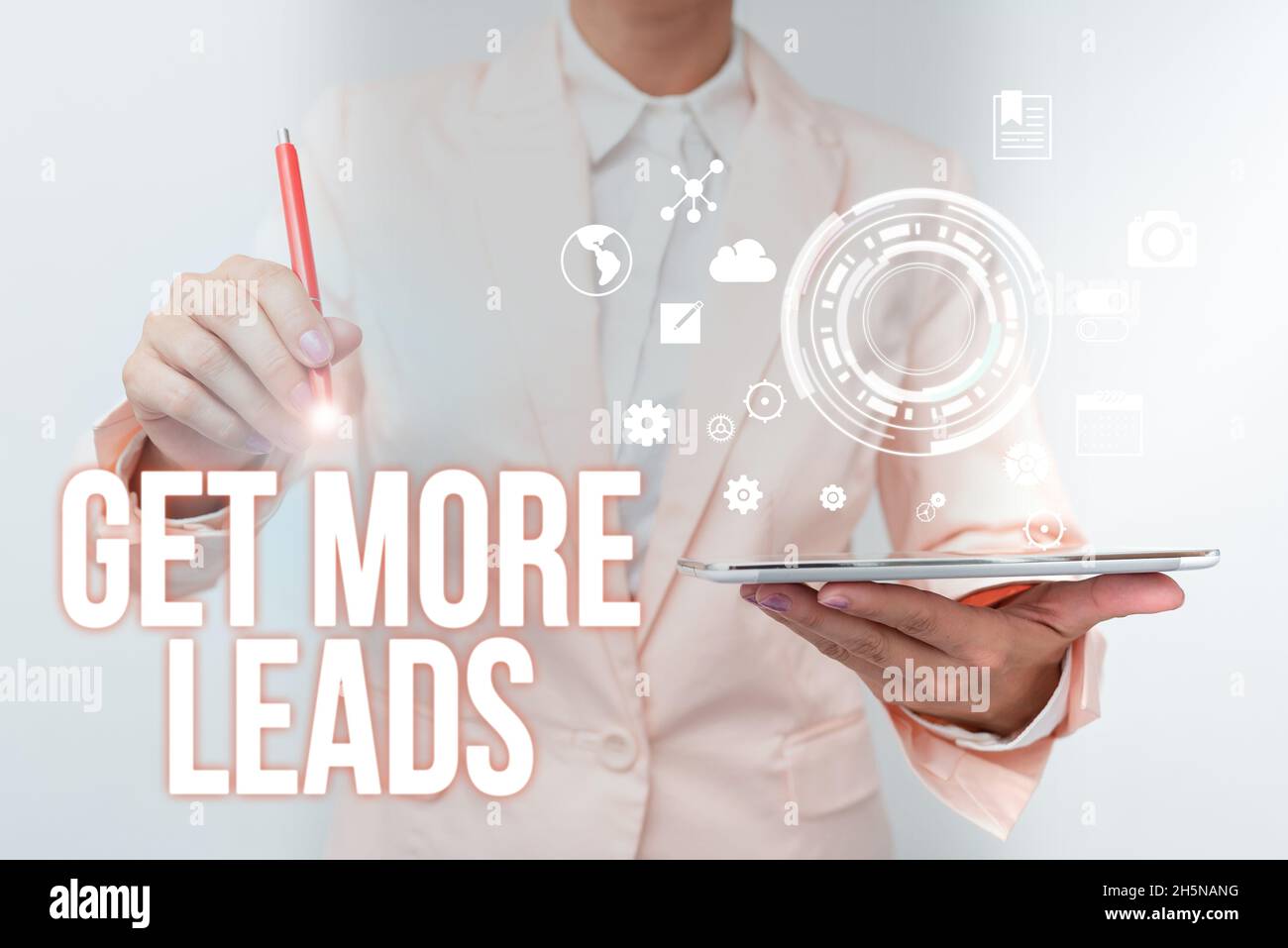 Conceptual display Get More Leads. Concept meaning initiation consumer ...