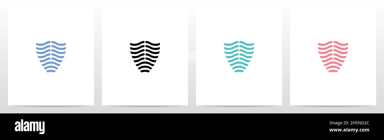 Wavy Lines Forming Letter Logo Design V Stock Vector Image & Art - Alamy