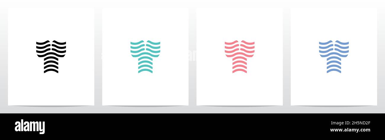 Wavy Lines Forming Letter Logo Design Y Stock Vector Image & Art - Alamy