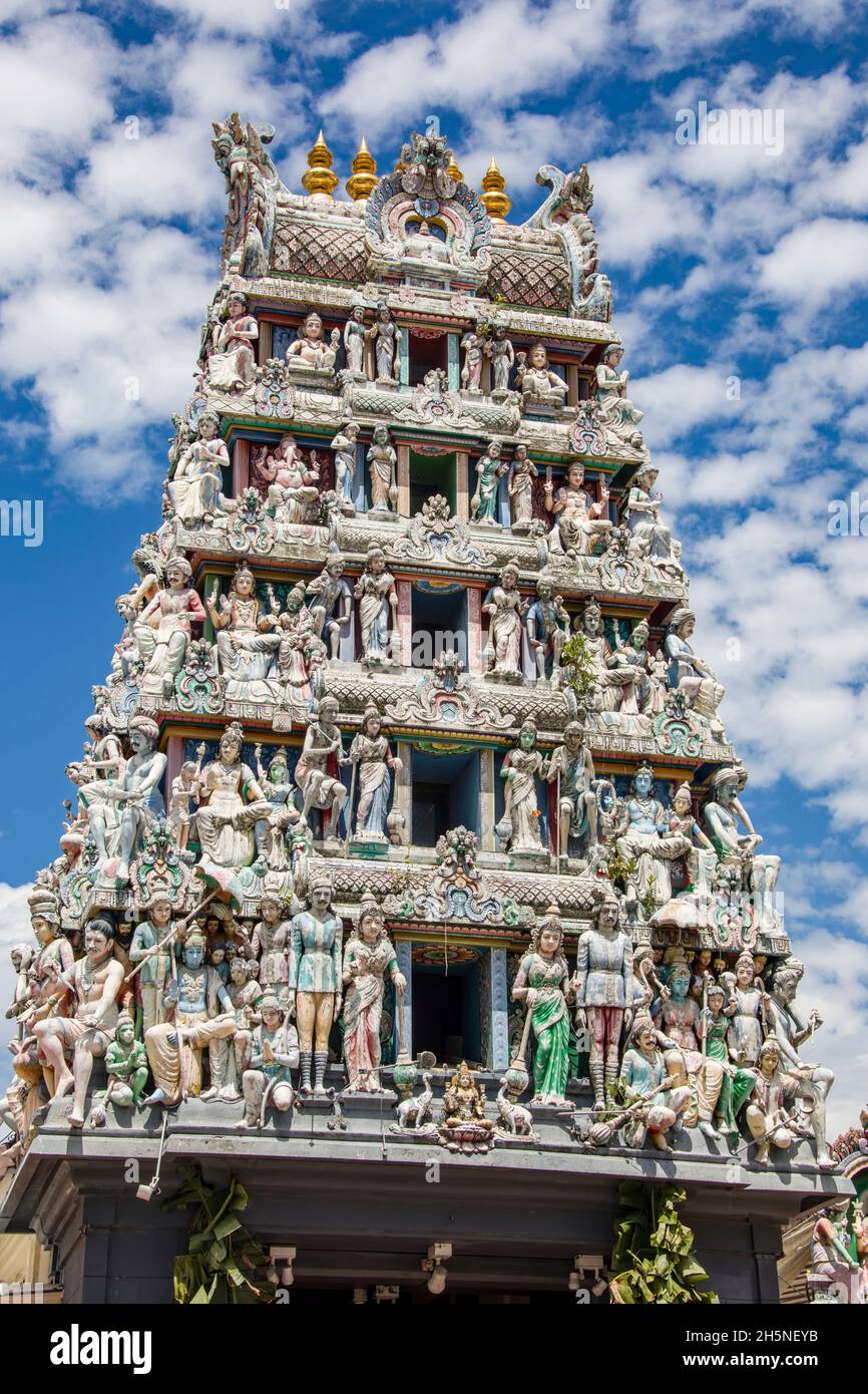 The gopuram of Sri Mariamman Temple, the oldest Hindu temple in ...