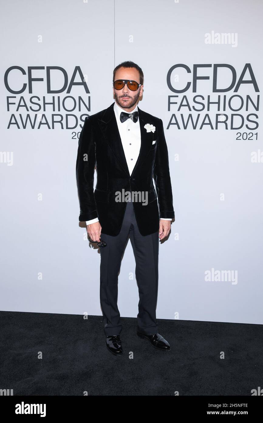Tom Ford walking on the red carpet at the 2021 CFDA Fashion Awards held ...