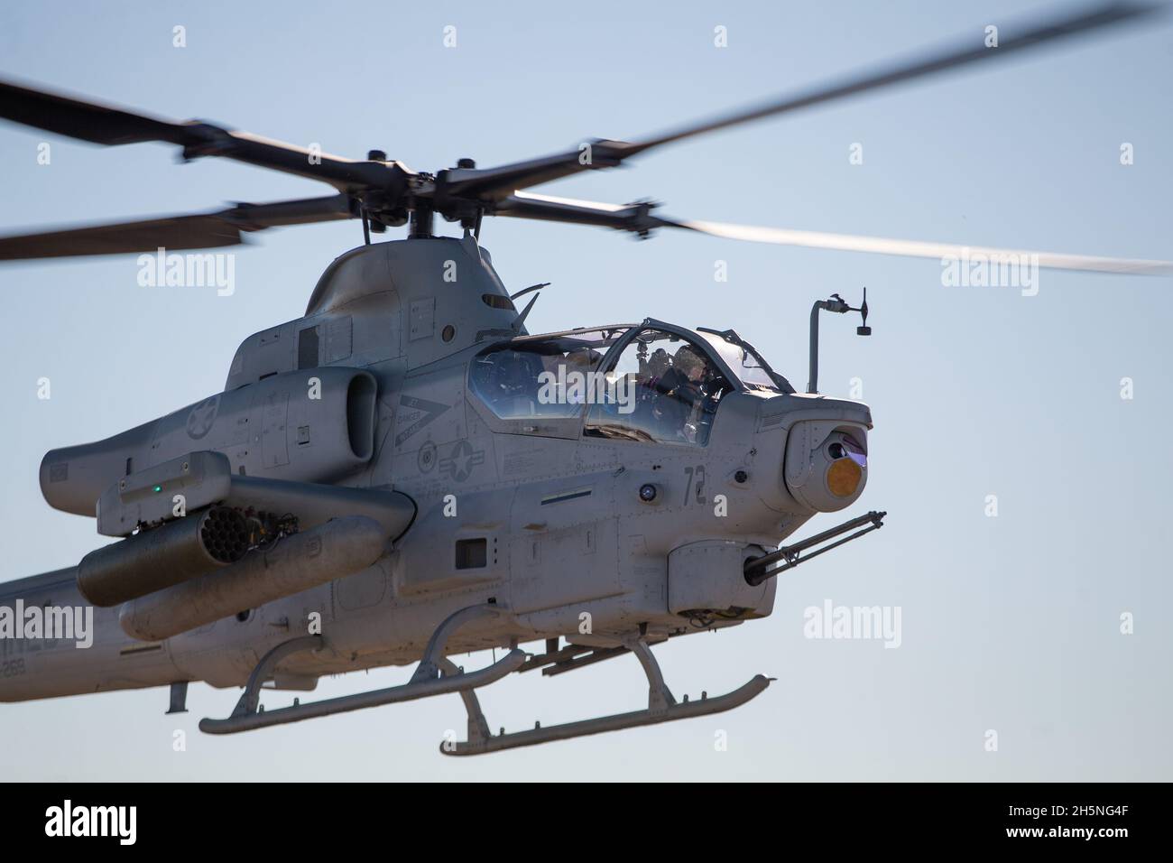 An AH-1Z Viper helicopter assigned to Marine Light Attack Helicopter ...