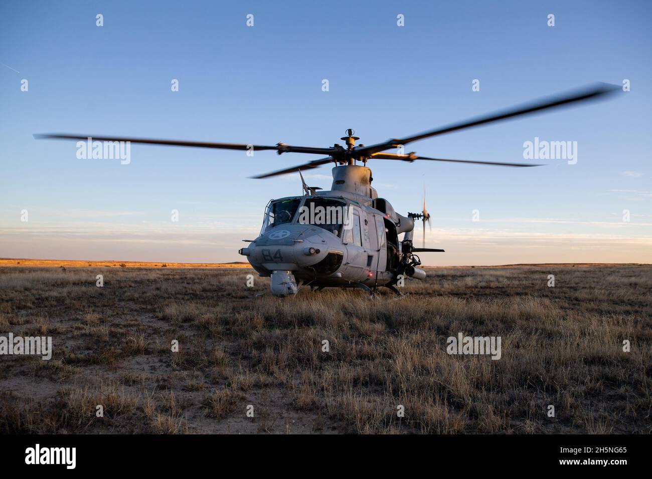 A UH-1Y Venom helicopter assigned to Marine Light Attack Helicopter ...
