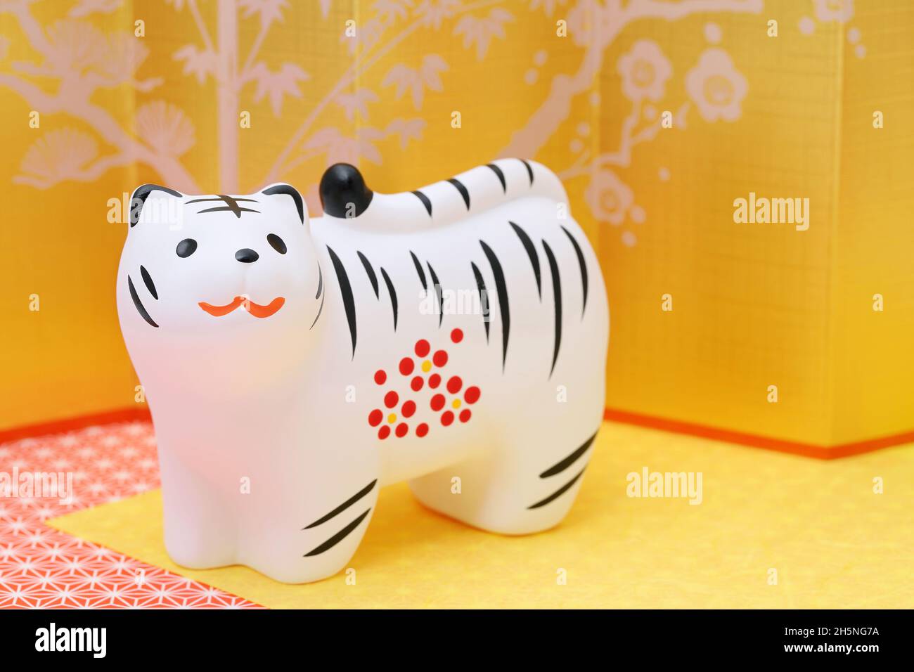 Dolls of Tora Tiger. Japanese new year card. Japanese new year tiger ...