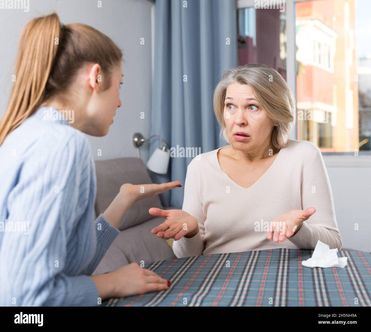 Woman scolding her daughter Stock Photo - Alamy