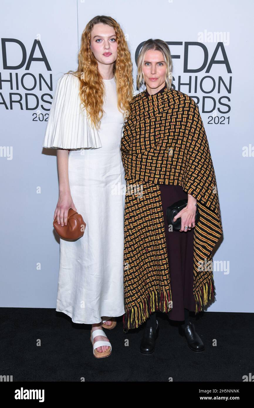 Ariel Nicholson, Gabriela Hearst walking on the red carpet at the 2021 ...