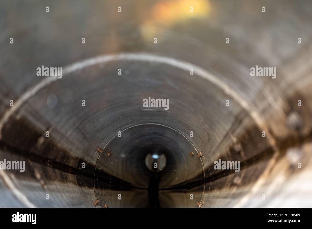 water surface level view from inside a concrete culvert Stock Photo - Alamy