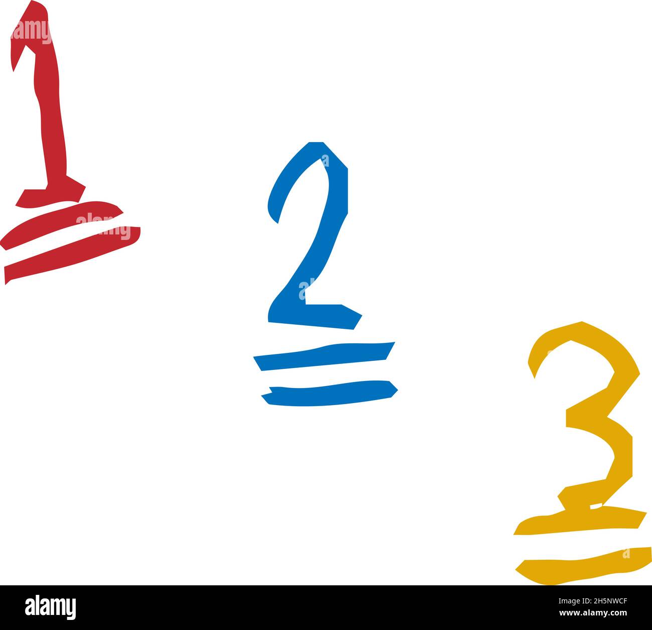 123 logo Cut Out Stock Images & Pictures - Alamy