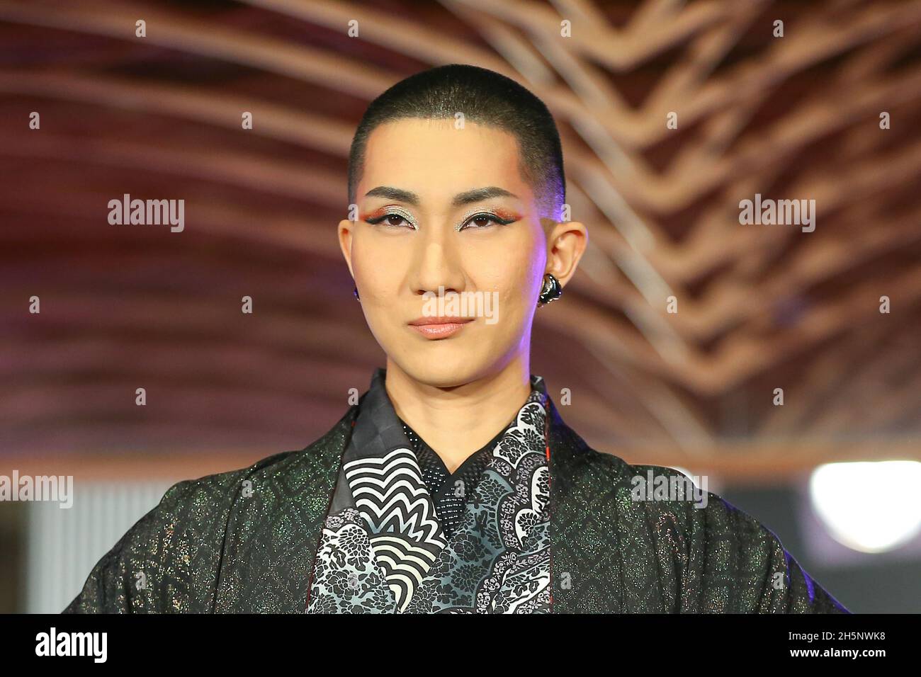 2021 Rochin new award "KIMONOIST" ceremony, Japanese make-up artist, Kodo Nishimura won the ...