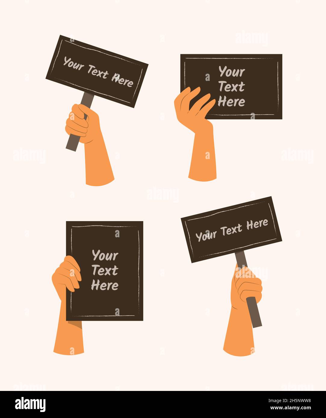 Set of Hands Hold a Board Stock Vector Image & Art - Alamy