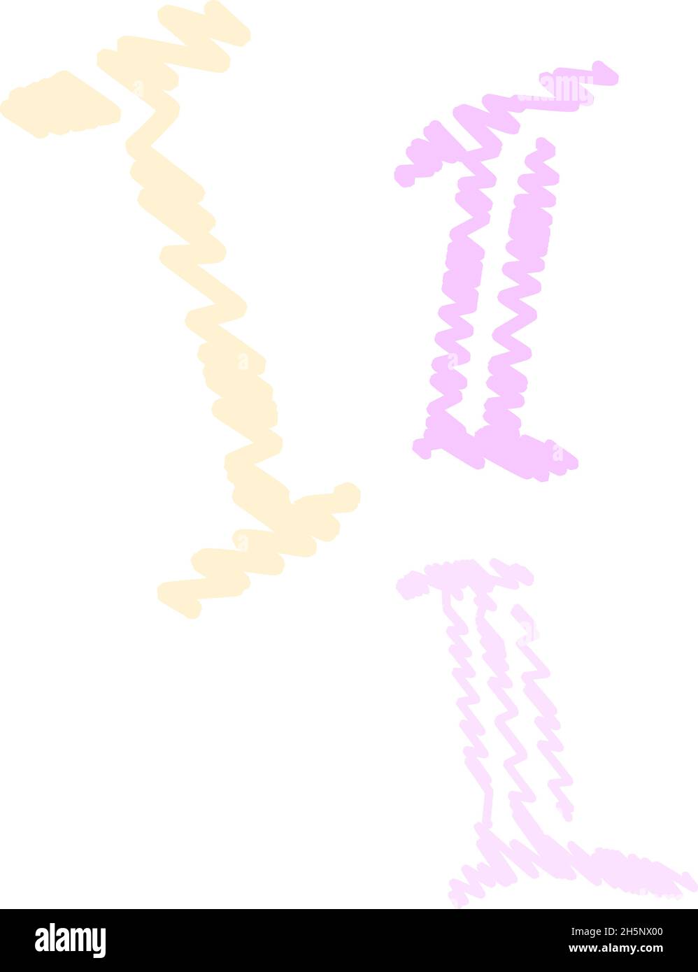 This is a illustration of 123 number scribbles drawn by children Stock ...