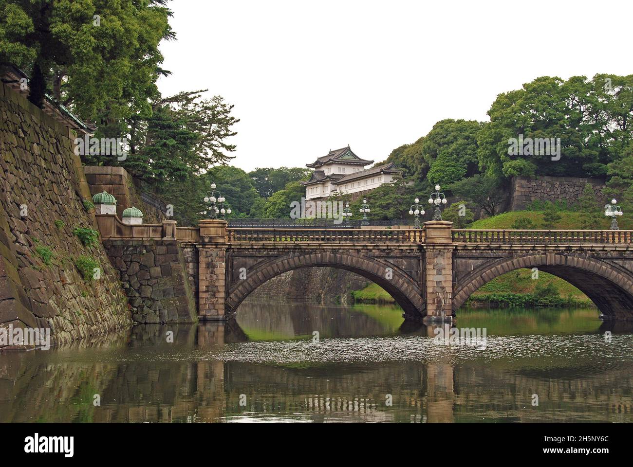 Japanese Imperial Palace and Moat in the Imperial Complex in Toyko ...