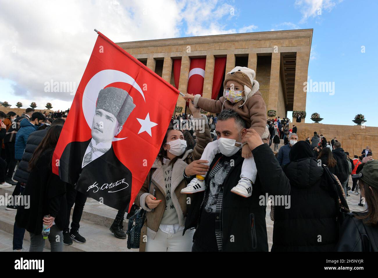 Istanbul, Turkey. 10th Nov, 2021. People gather to commemorate the 83rd ...