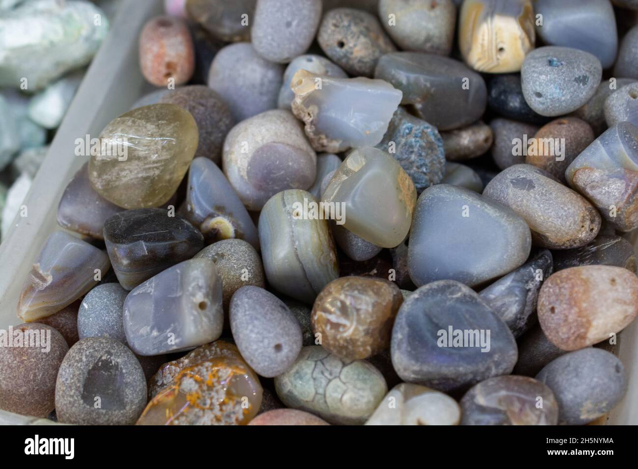Selection precious semiprecious stones hi-res stock photography and ...