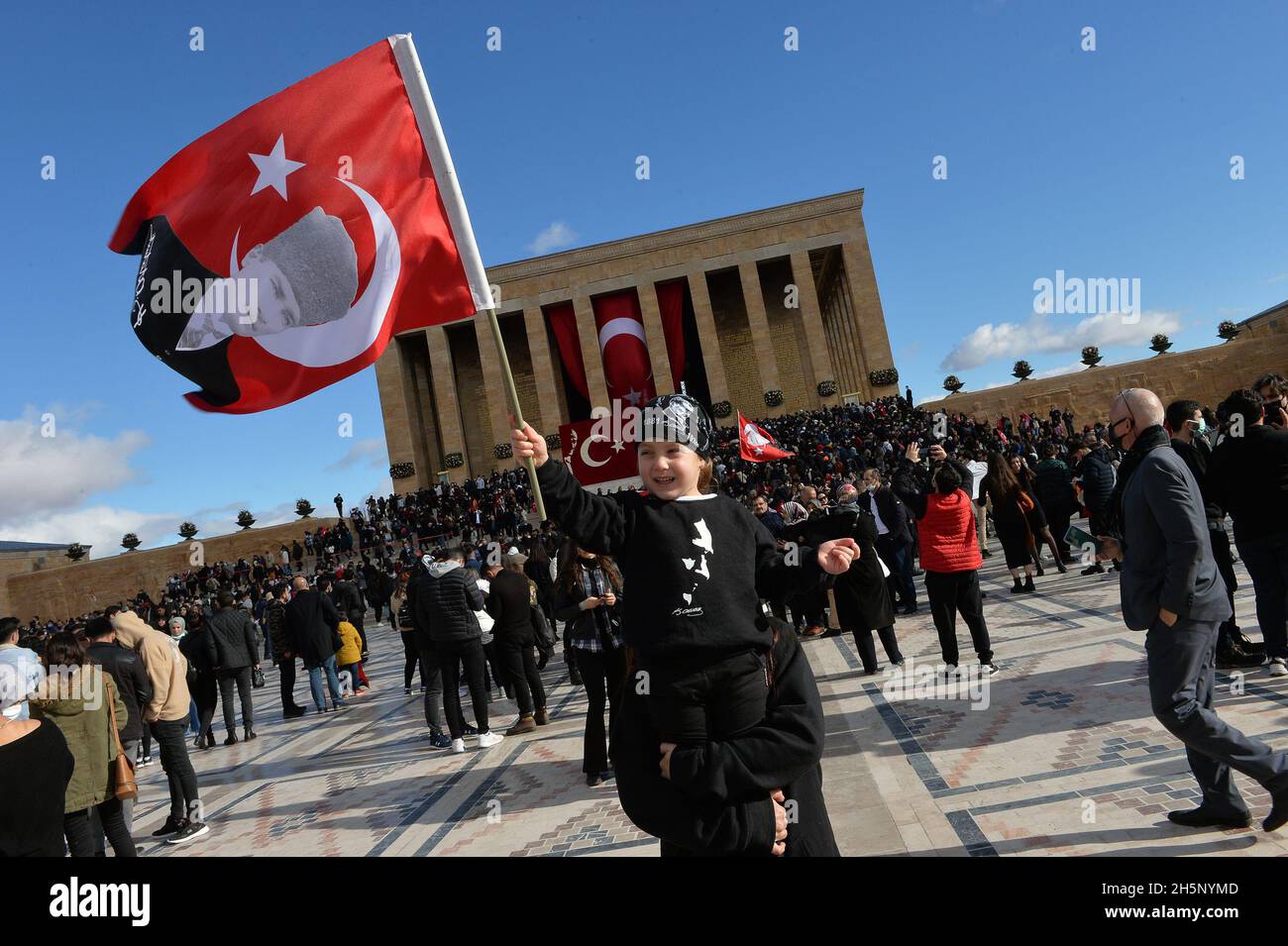 Istanbul, Turkey. 10th Nov, 2021. People gather to commemorate the 83rd ...