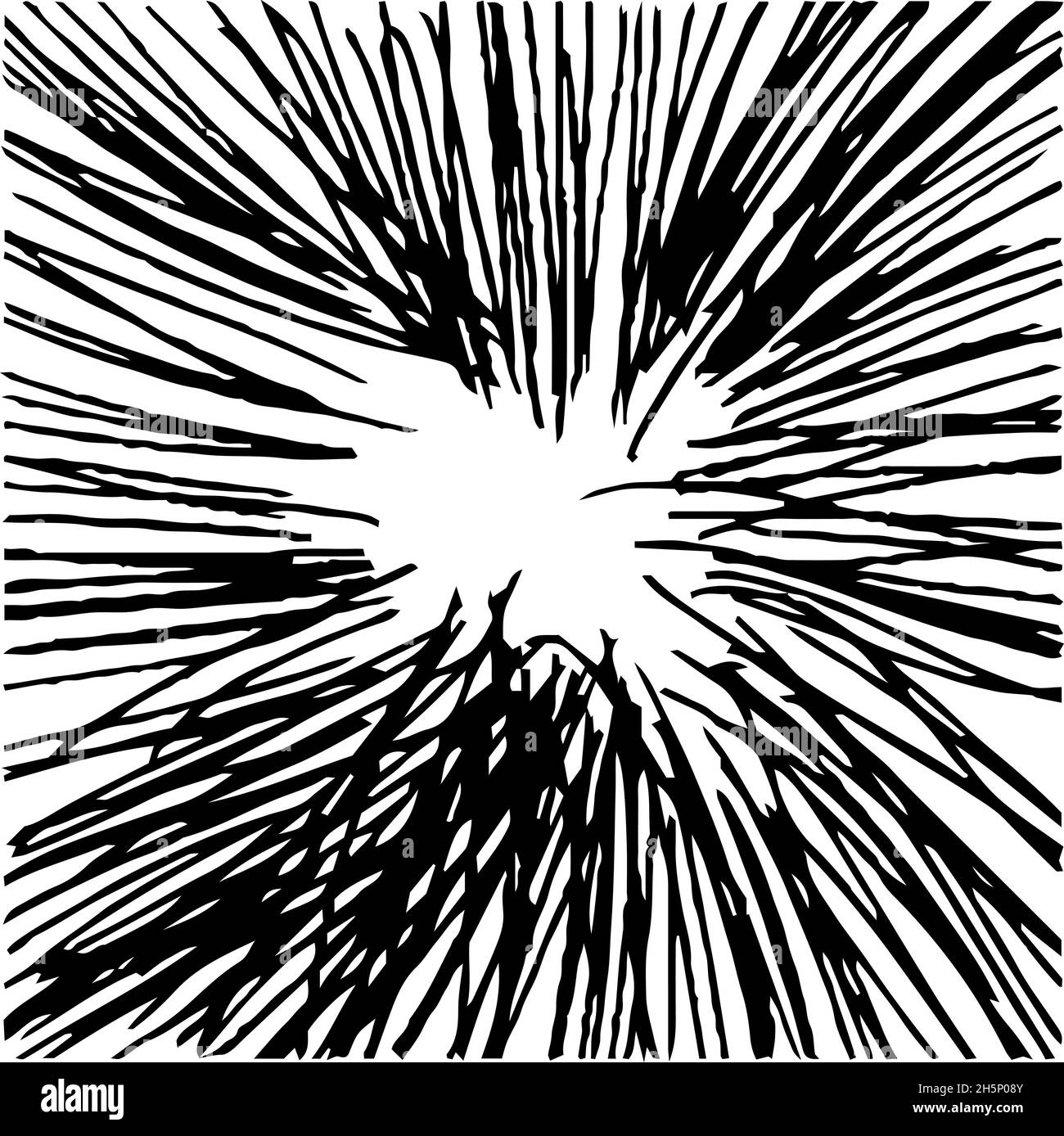 This is a illustration of Hand-painted rough comic concentrated lines ...