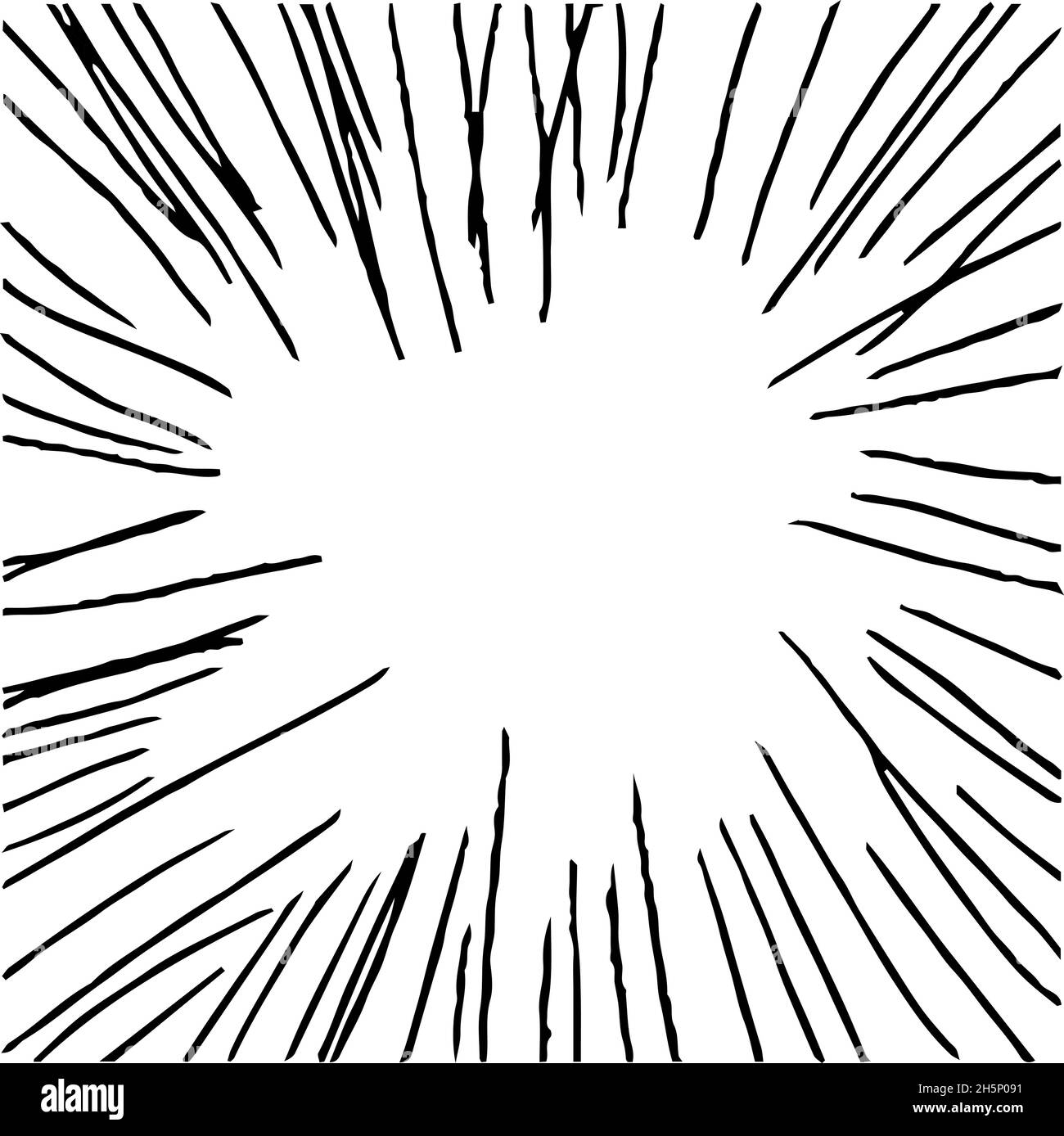 This is a illustration of Hand-painted rough comic concentrated lines ...