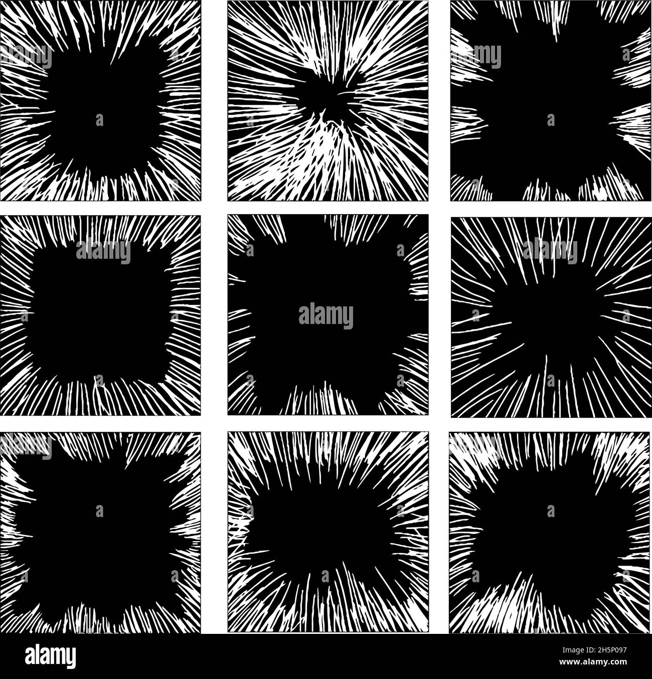 This is a illustration of Hand-painted rough comic concentrated lines ...