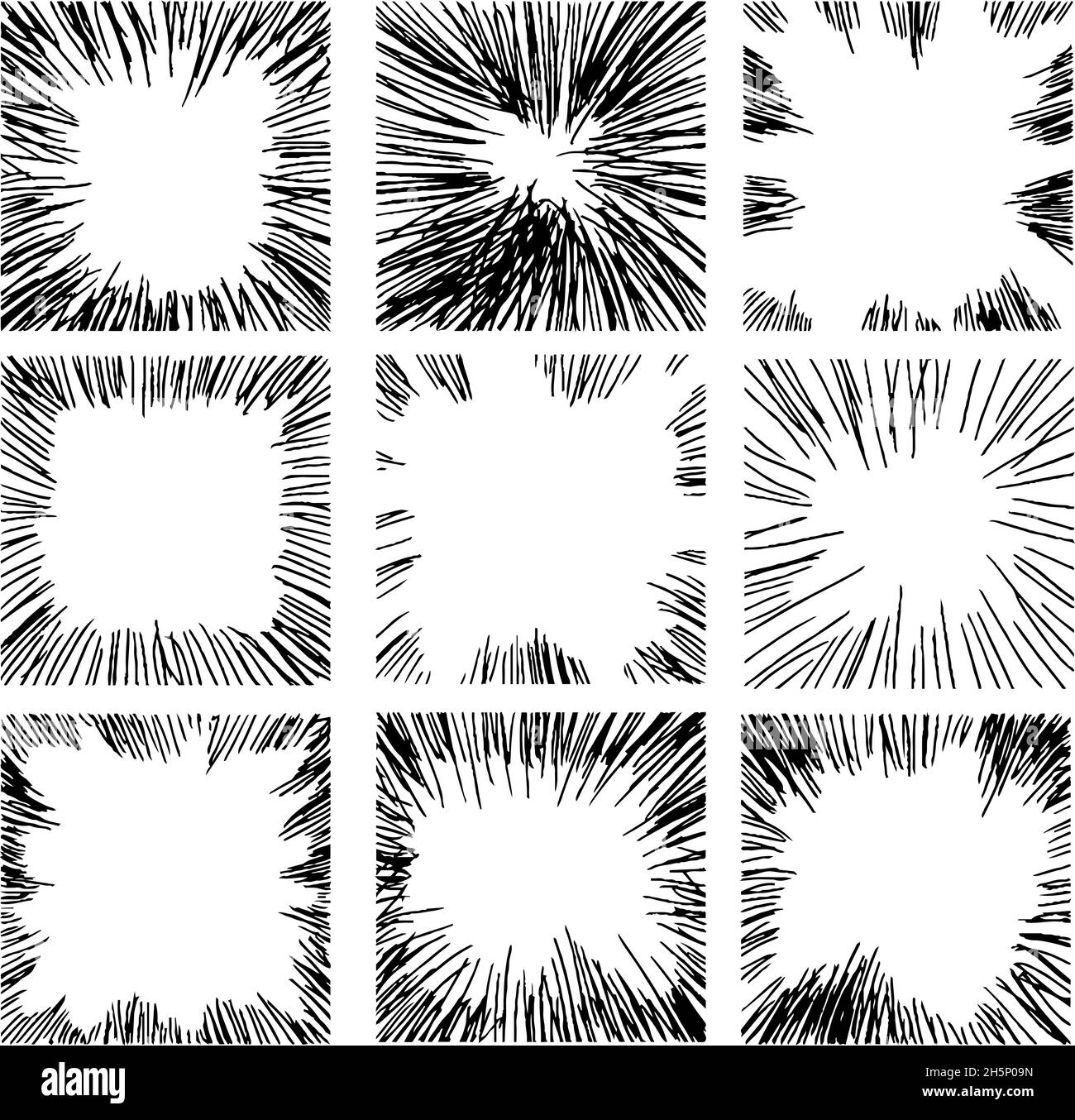 This is a illustration of Hand-painted rough comic concentrated lines ...