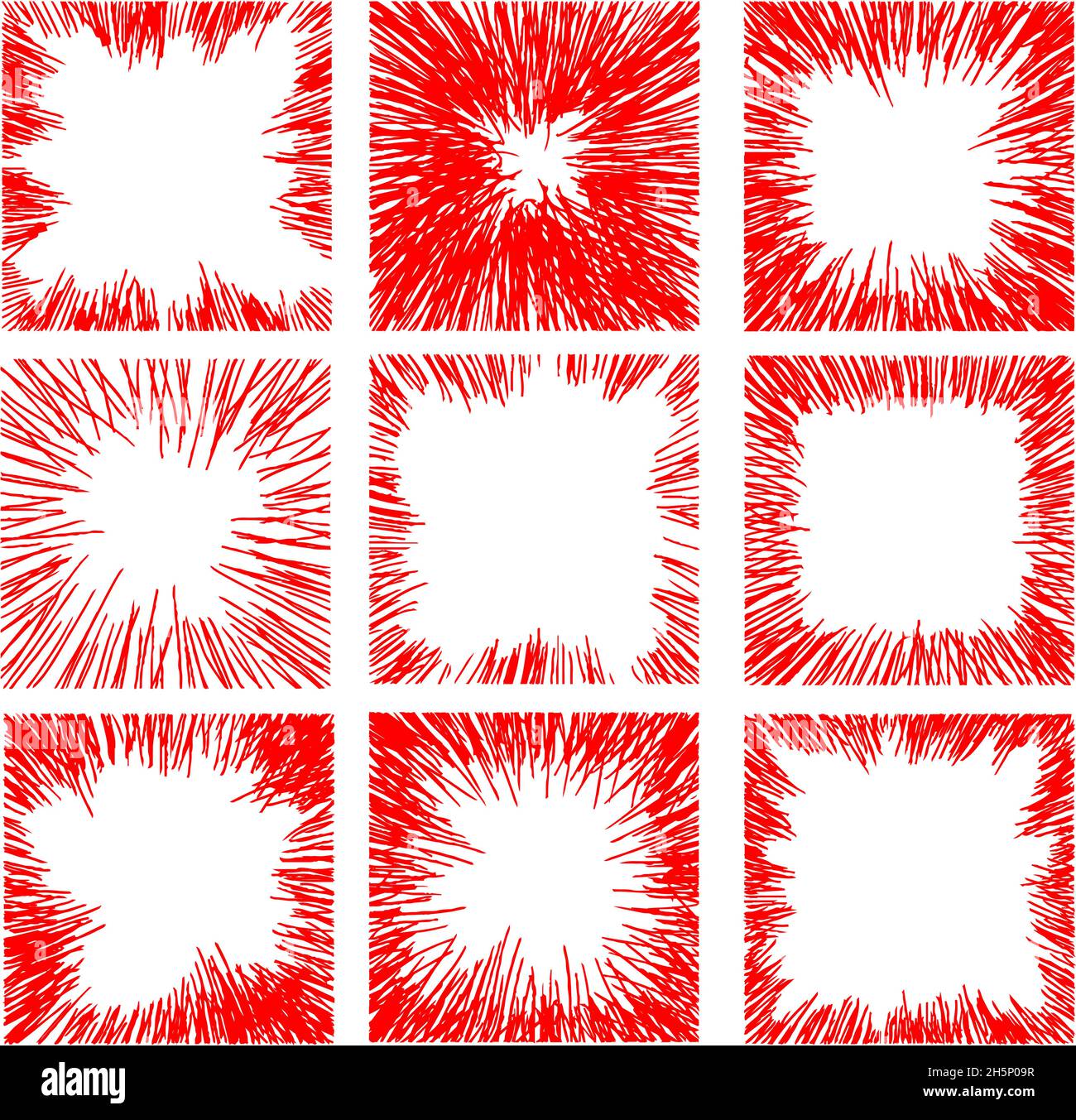 This is a illustration of Hand-painted rough comic concentrated lines ...