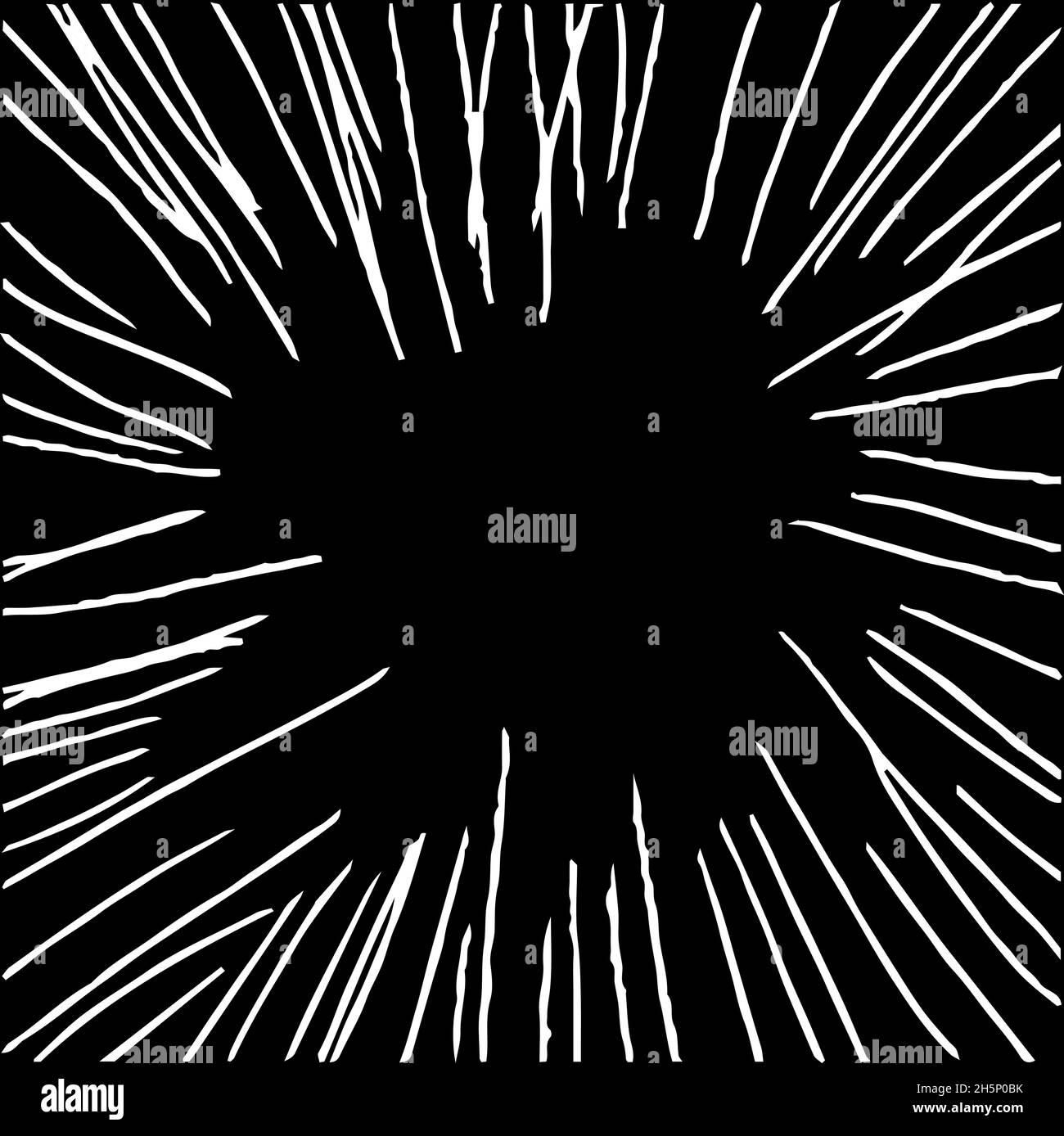 This is a illustration of Hand-painted rough comic concentrated lines ...