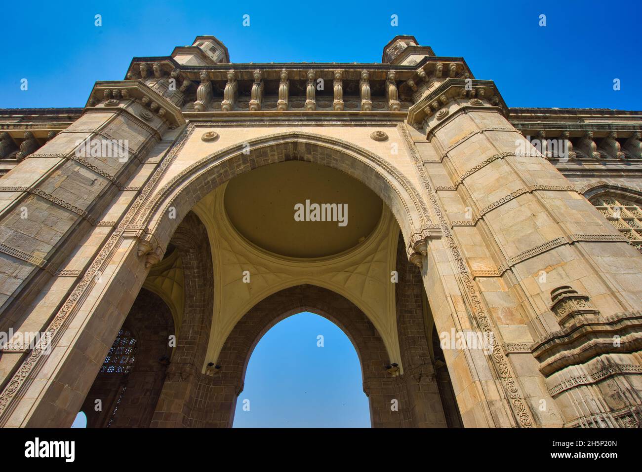 The structure is a triumphal arch made of basalt. Famous tourist ...