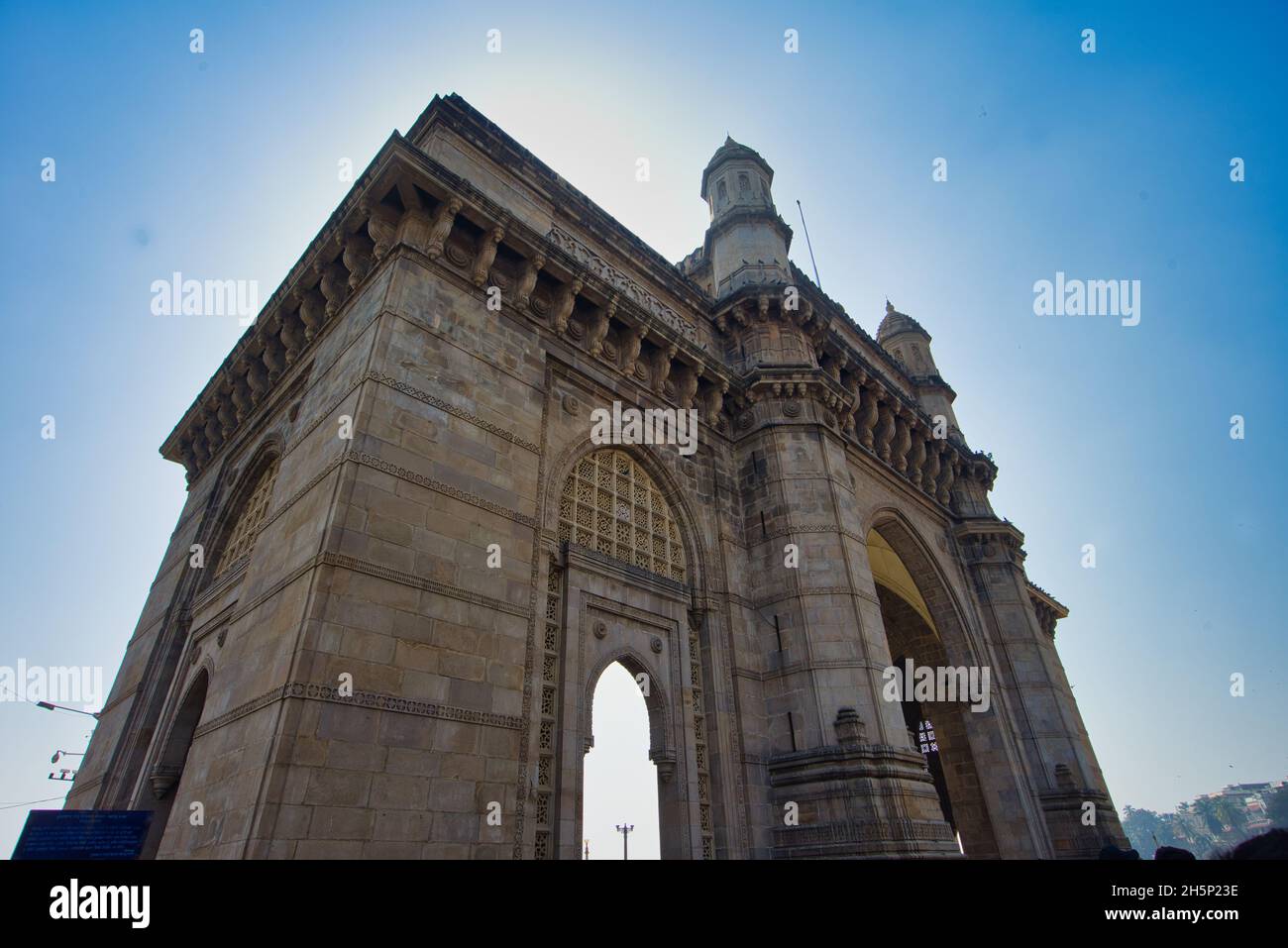 The structure is a triumphal arch made of basalt. Famous tourist ...