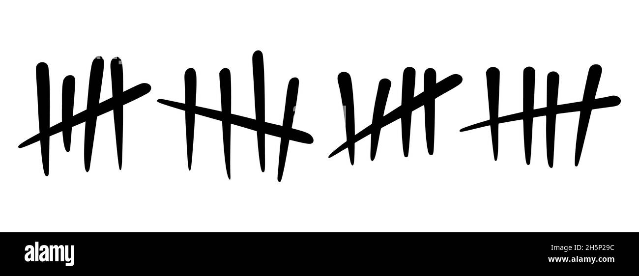 Tally marks to count days in prison. Tally marks for math lessons ...
