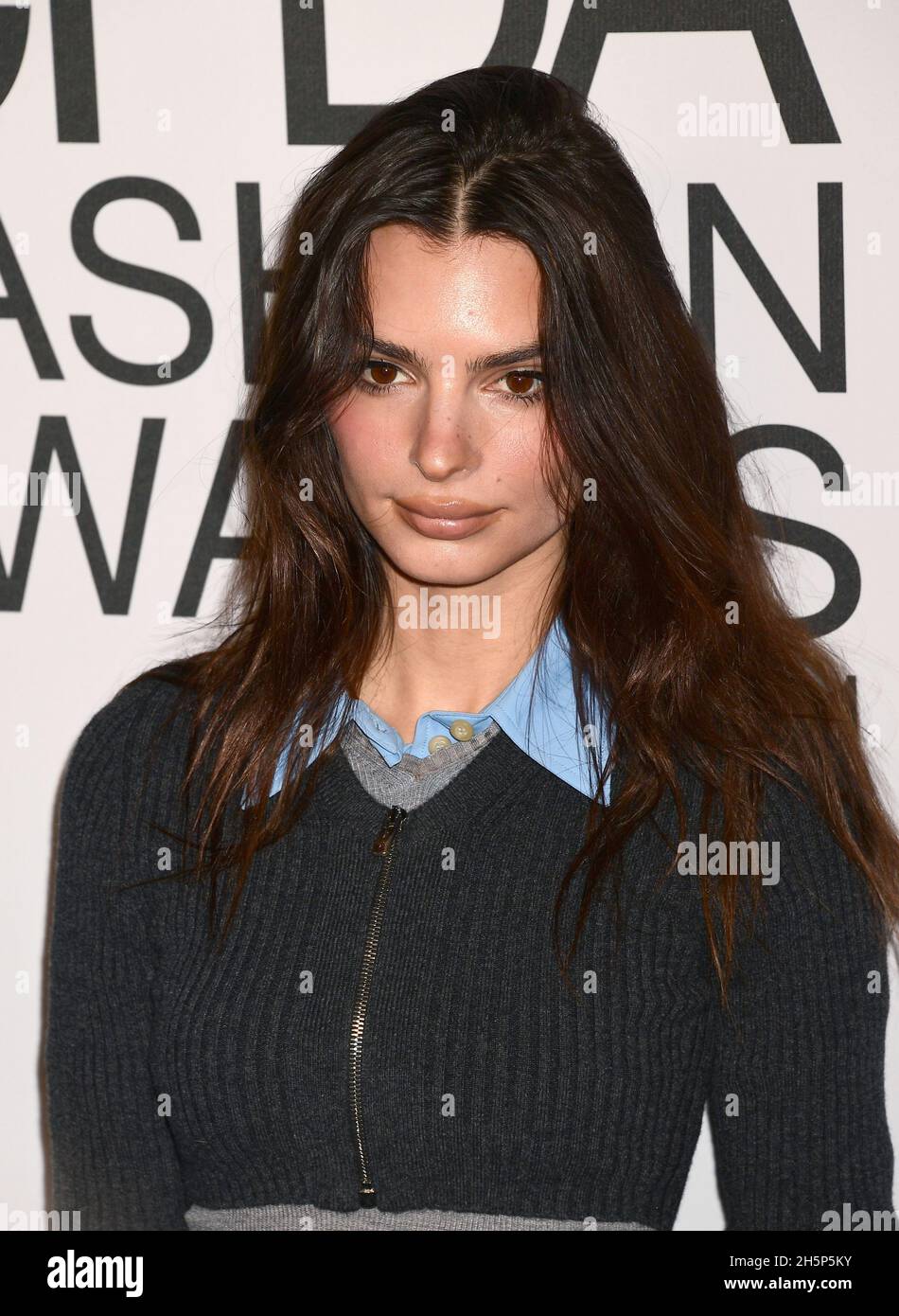 New York, USA. 10th Nov, 2021. Emily Ratajkowski wearing Miu Miu SS22 ...