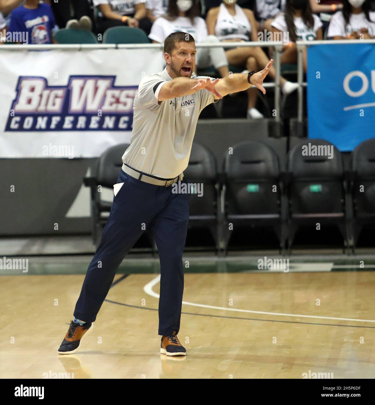 November 10, 2021 - Northern Colorado Bears head coach Steve Smiley ...