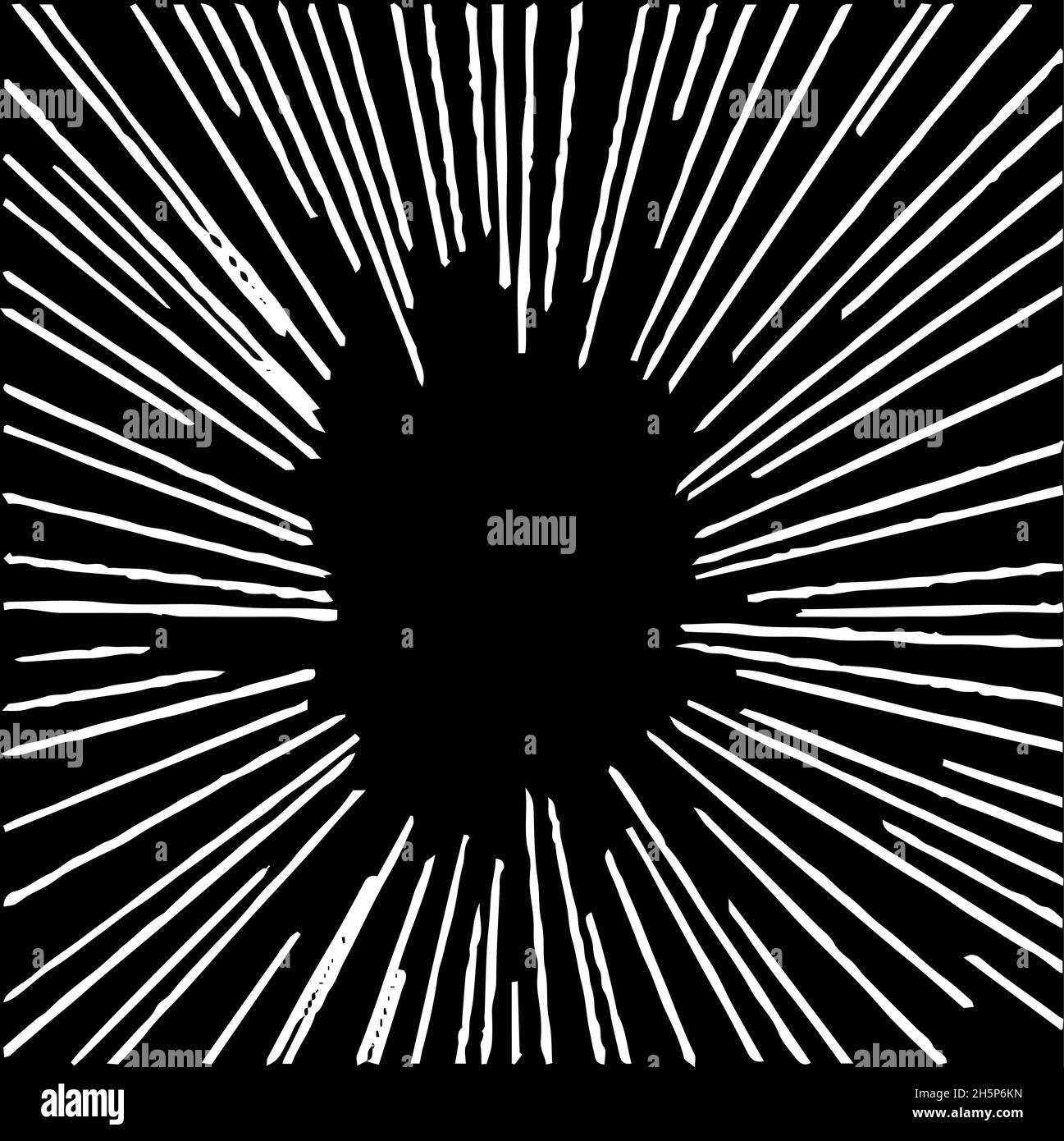 This is a illustration of Hand-painted comic concentrated lines Stock ...