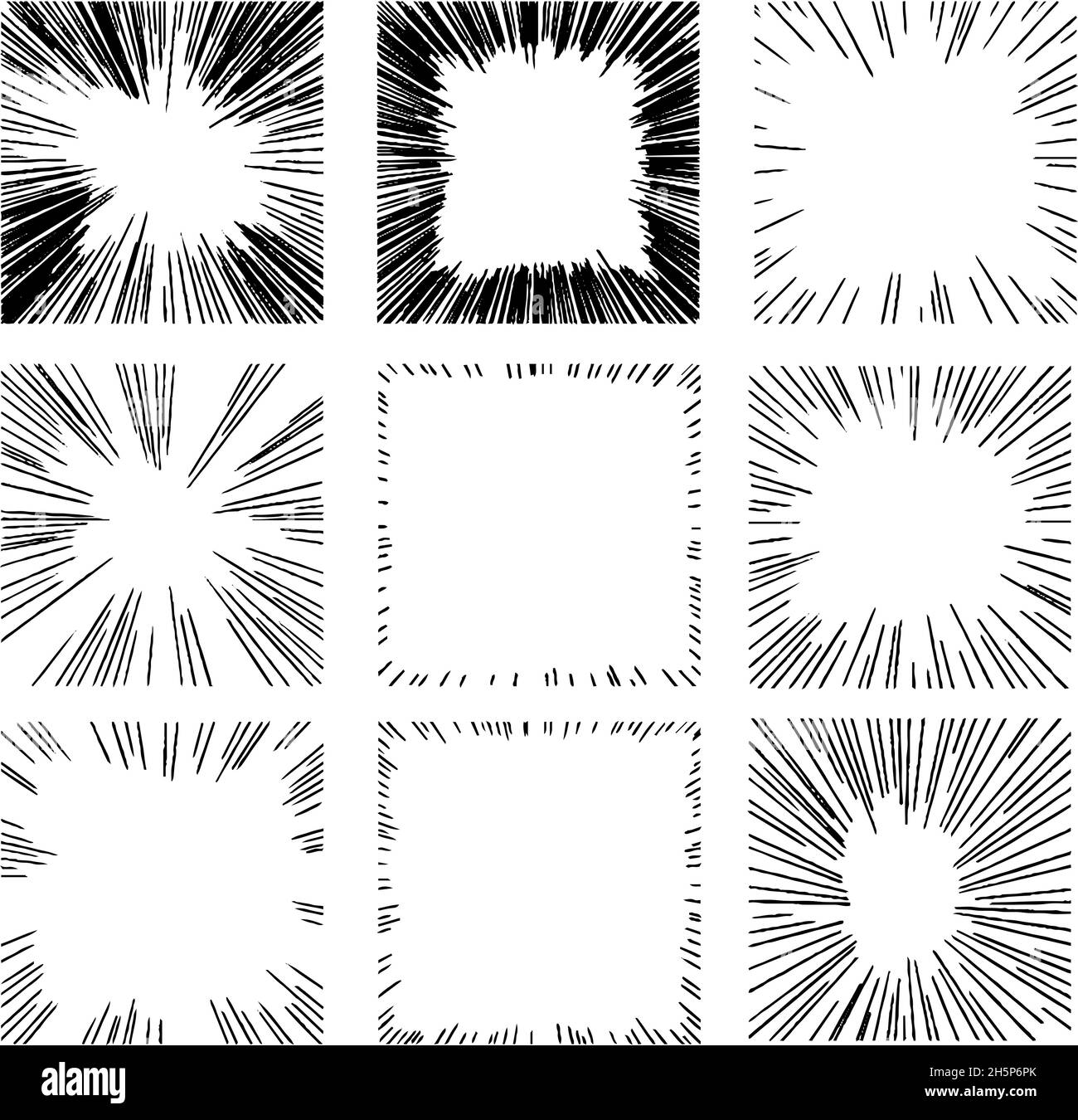 This is a illustration of Hand-painted comic concentrated lines Stock ...