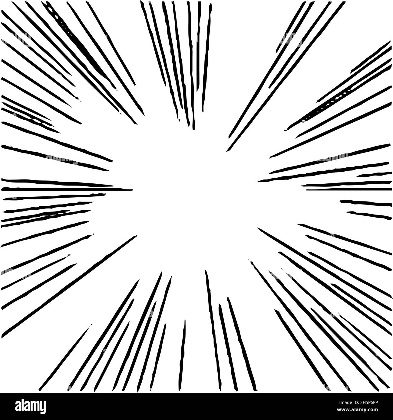 This is a illustration of Hand-painted comic concentrated lines Stock ...